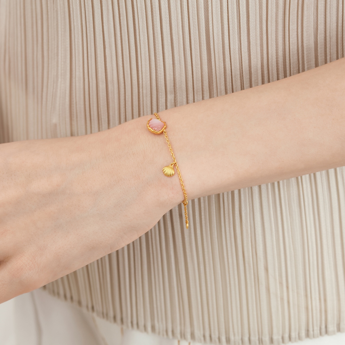 Love Décodé - Love Decode Pure Gold Shell Bracelet | 93526B(18 cm/~0. ...
