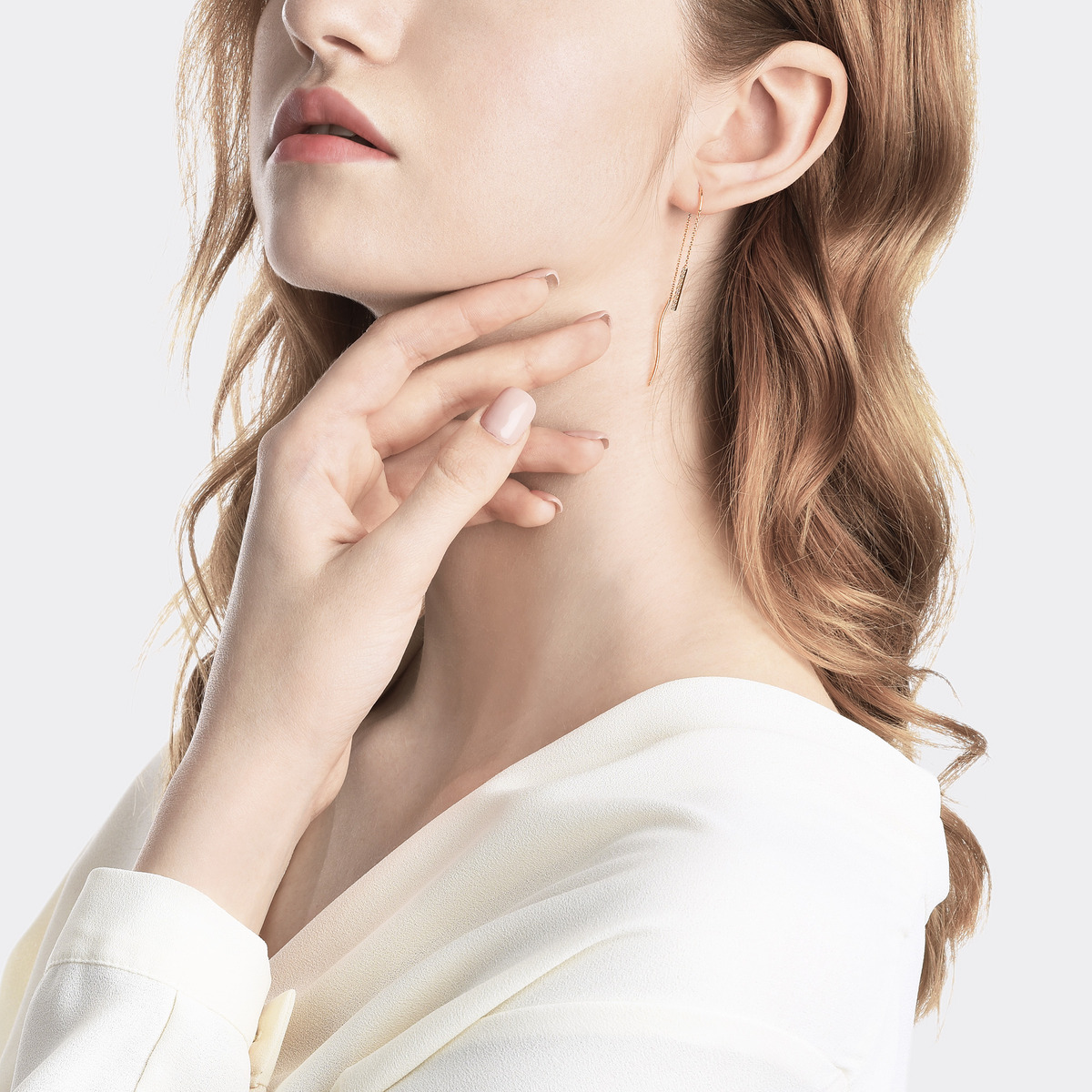 Let's Play - 'Ear Play' 18K Red Gold Diamond Single Earring | 90028E(~0 ...