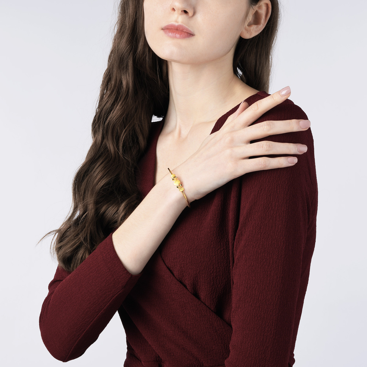 永 - 999.9黃金手鐲 | 90191K(約0.239兩) | 周生生官方網上珠寶店