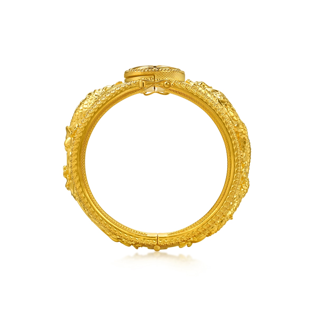 Chinese Wedding Collection - 'Dragon & Phoenix' 999.9 Gold Bangle ...