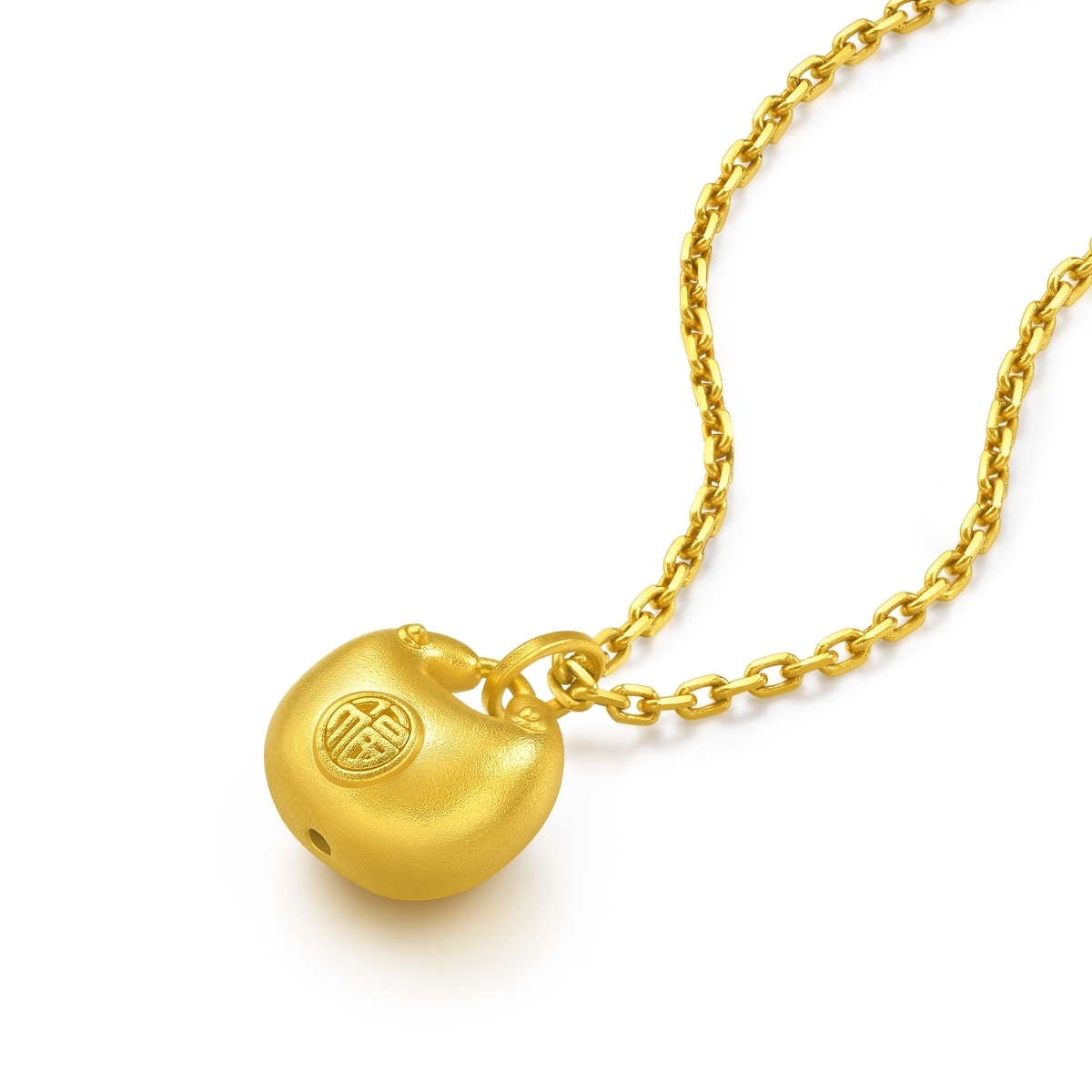 Cultural Blessings - 999 Gold Fu Lock Pendant | 95935P(1 cm/~0.060 tael ...