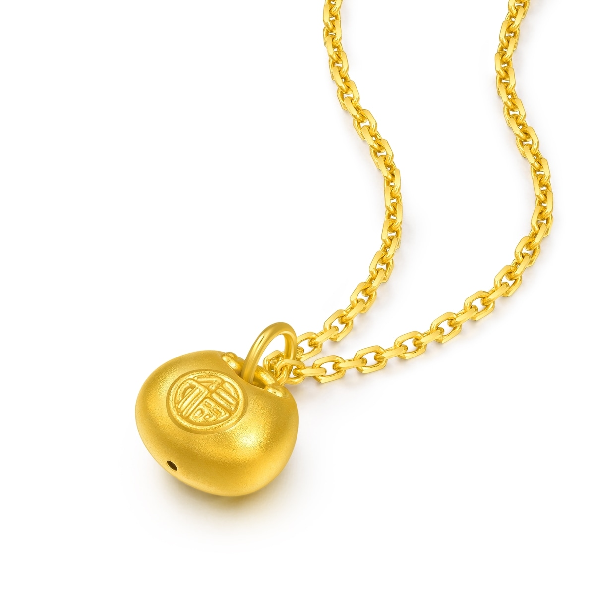 Minty Collection - 999 Gold‘Fu Lock’Pendant | 96152P(1 cm/~0.014 tael ...
