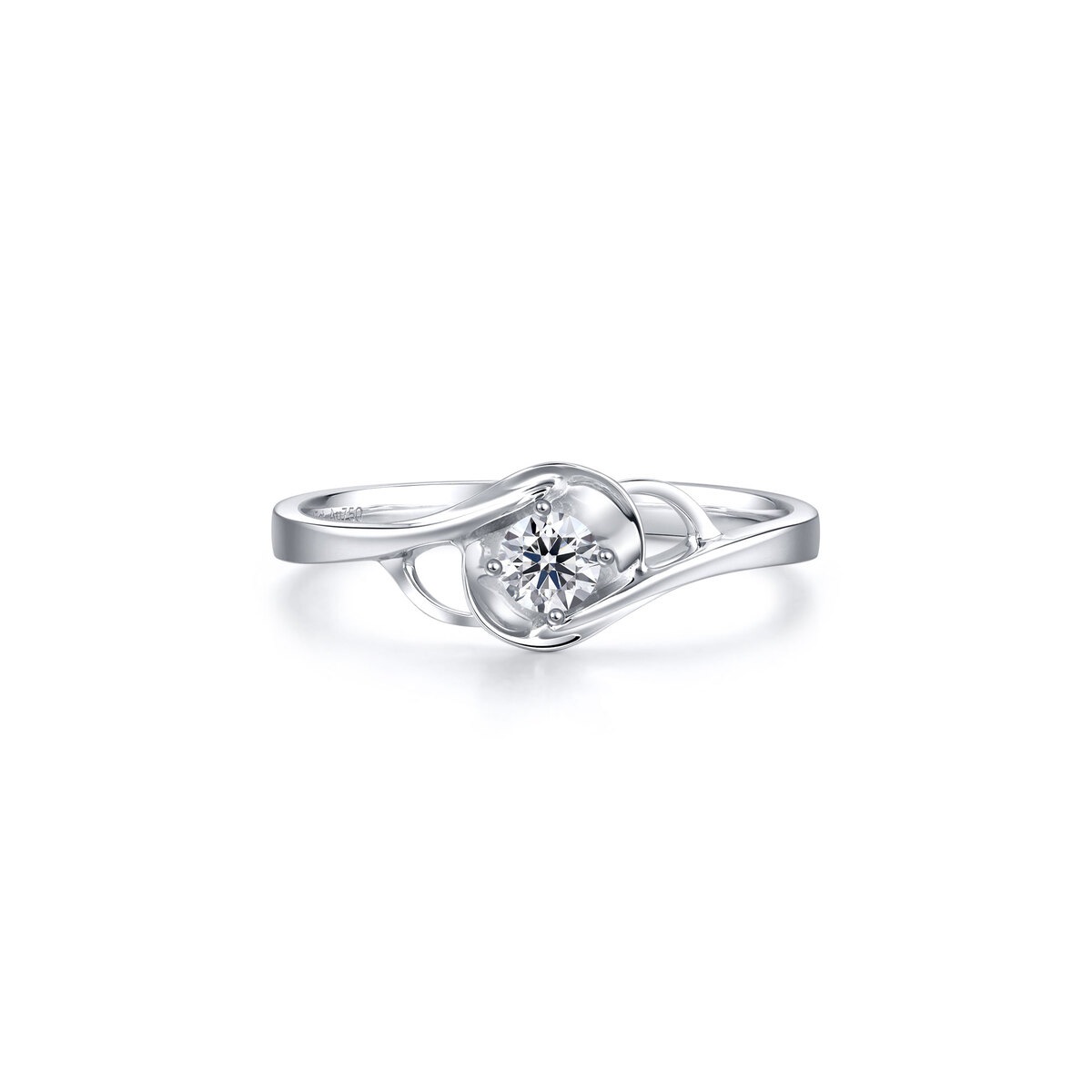 Daily Luxe - 18K White Gold Diamond Ring | 48928R(~0.061 tael) | Chow ...